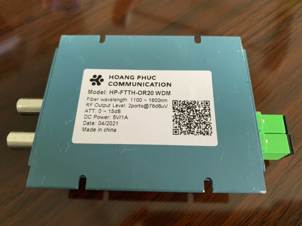 FTTH OPTICAL RECEIVER (HP-FTTH-OR20 WDM)